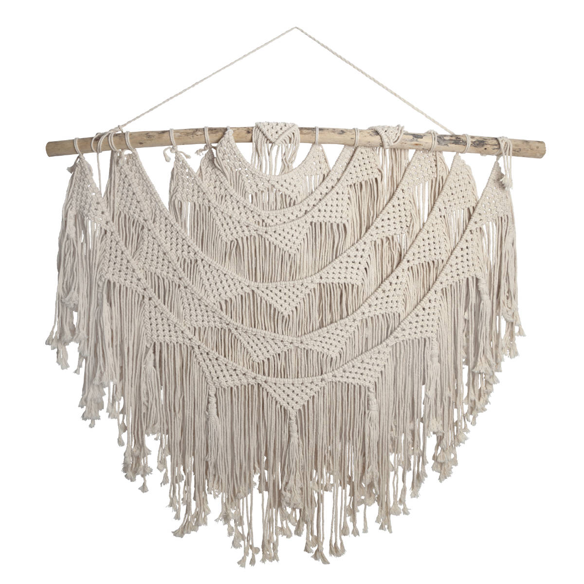 Macrame Hanger Six Layers with Triangles - Luvale